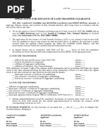 DAR - Application For Issuance of Land Transfer Clearance | PDF ...