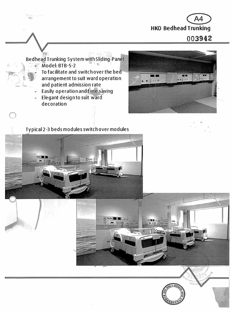 建築產品 A4,A5 床頭喉管系統 (BQ在醫療氣體系統) | PDF