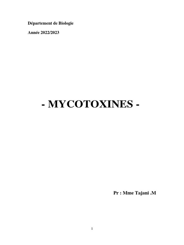 Polycope 2022 Corrigé | PDF | Mycotoxine | Apoptose
