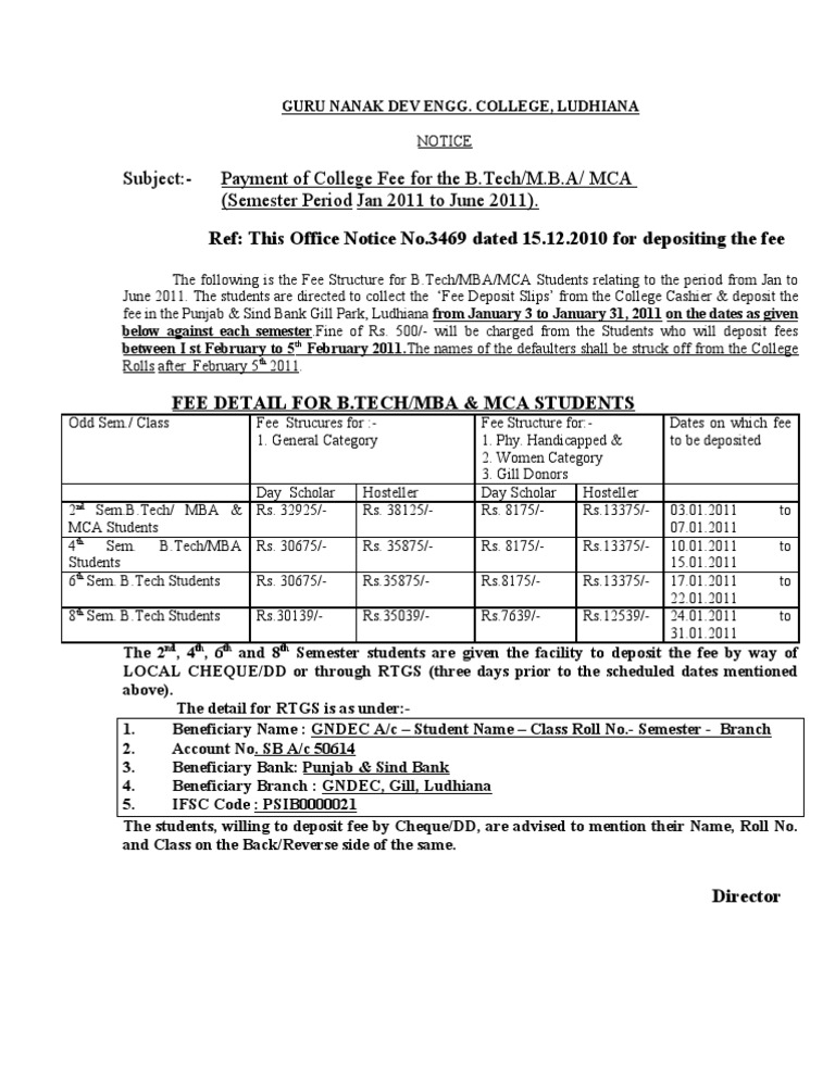 Fee Notice | PDF