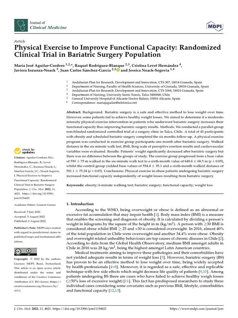 Q2 - Physical Exercise To Improve Functional Capacity - Randomized ... Q2 - Physical Exercise To Improve Functional Capacity - Randomized ...