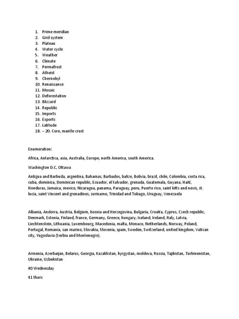 Answer Key Geography | PDF