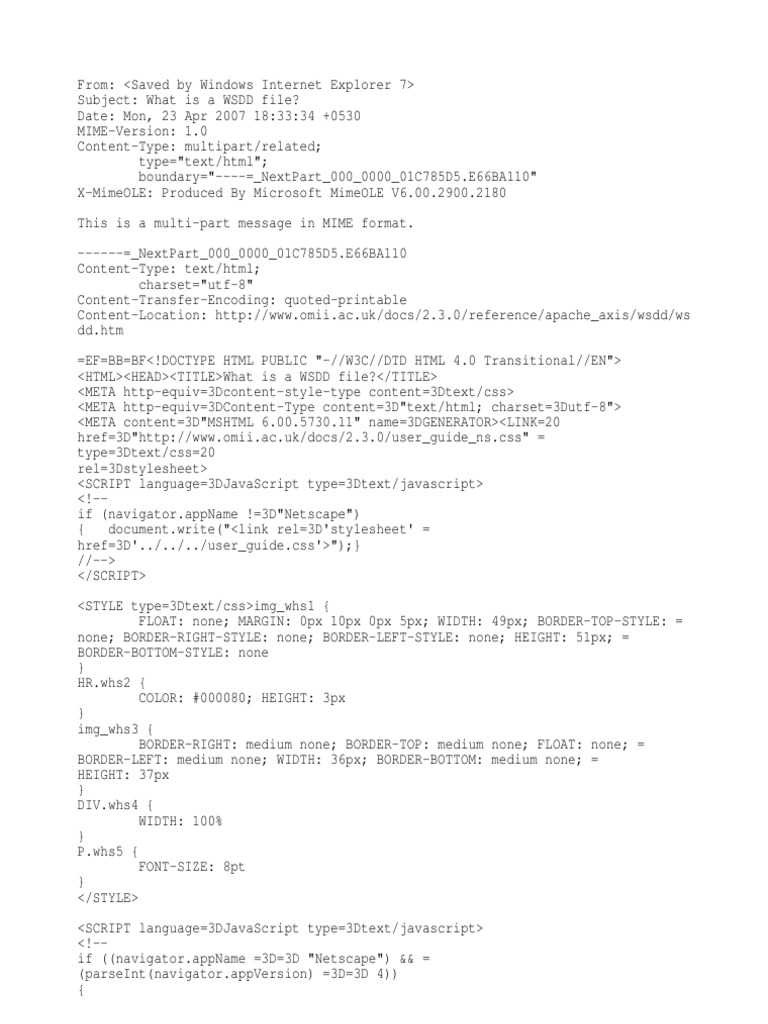 What Is A WSDD File | PDF | Html | Web Development