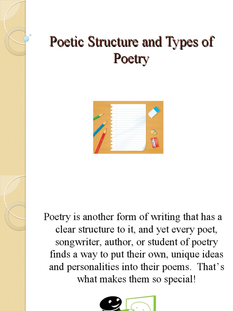 Poetry Structure and Types PP T | PDF | Poetry | Metre (Poetry)