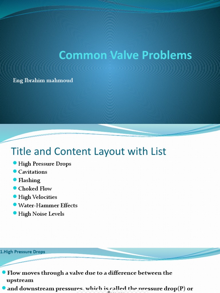 Common Valve Problems | PDF | Valve | Liquids