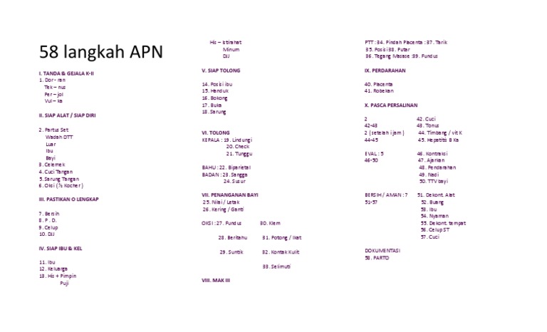 58 Langkah APN | PDF