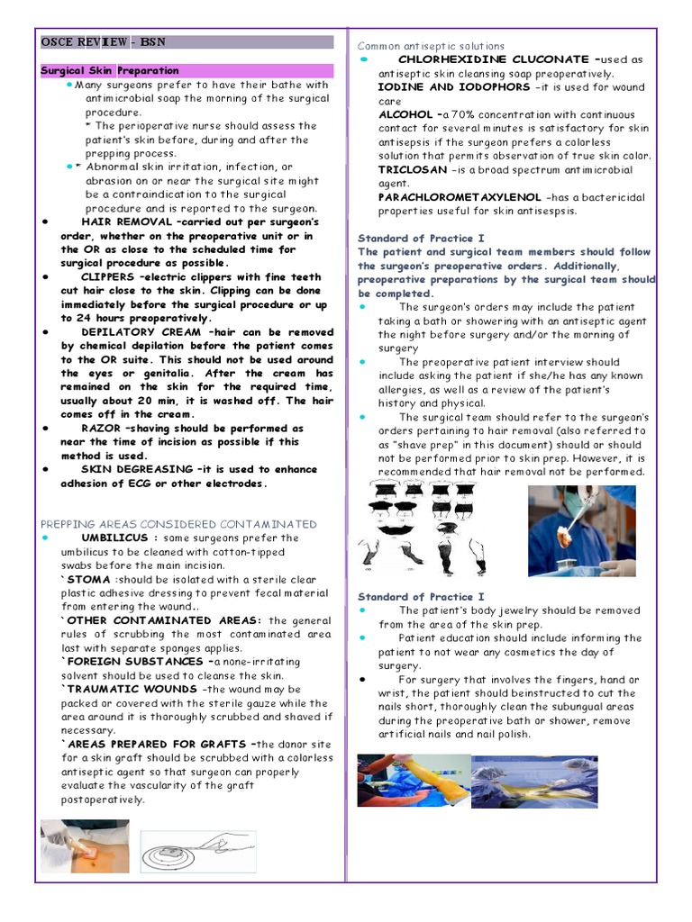Surgical Skin Preparation Guidelines | PDF | Surgery | Wound