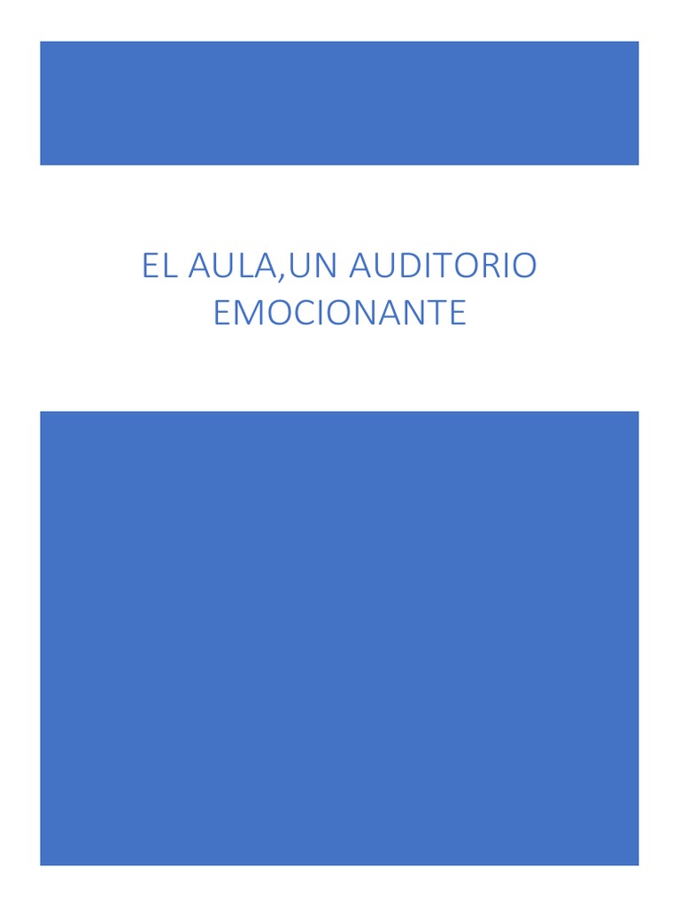 Clima Emocional en el Aula Escolar | PDF | Salón de clases | Aprendizaje