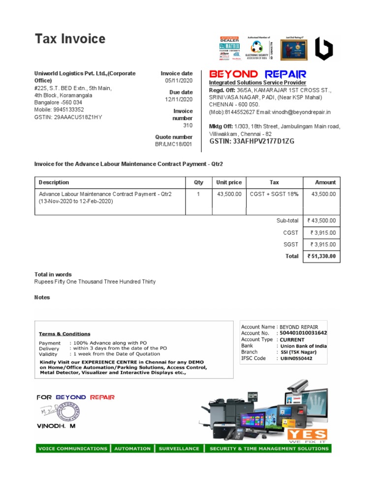 Amc Invoice | PDF