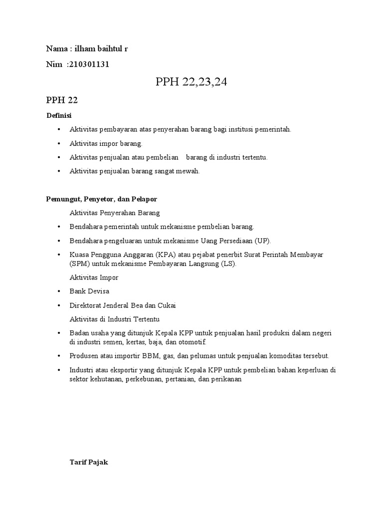 Tugas RMK Ilham PPH 23 - 24 | PDF