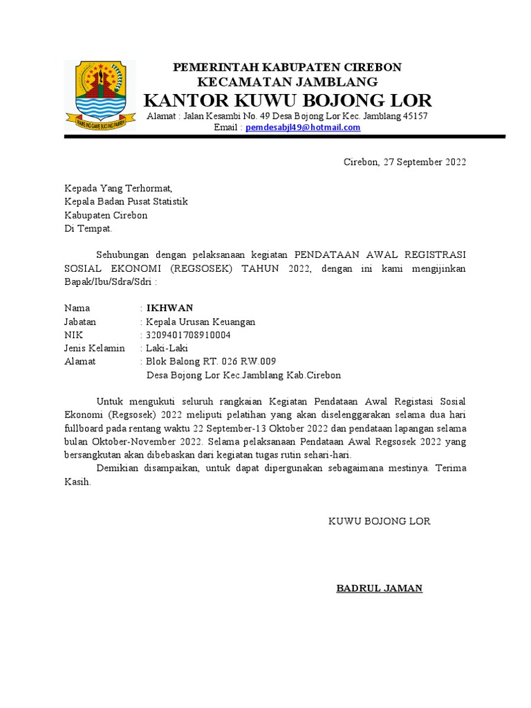 5-Contoh Surat Ijin Atasan | PDF