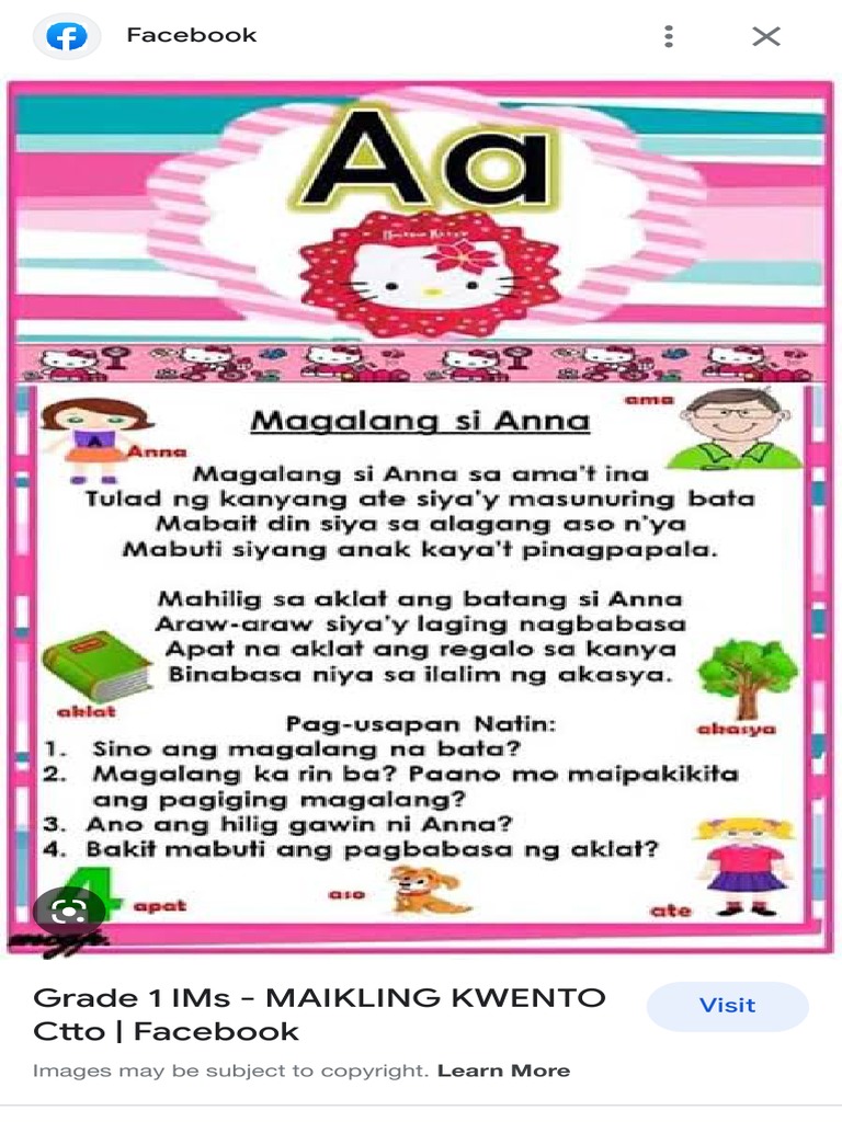 Maikling Kwentong Pambata Grade 1 - Google Search | PDF