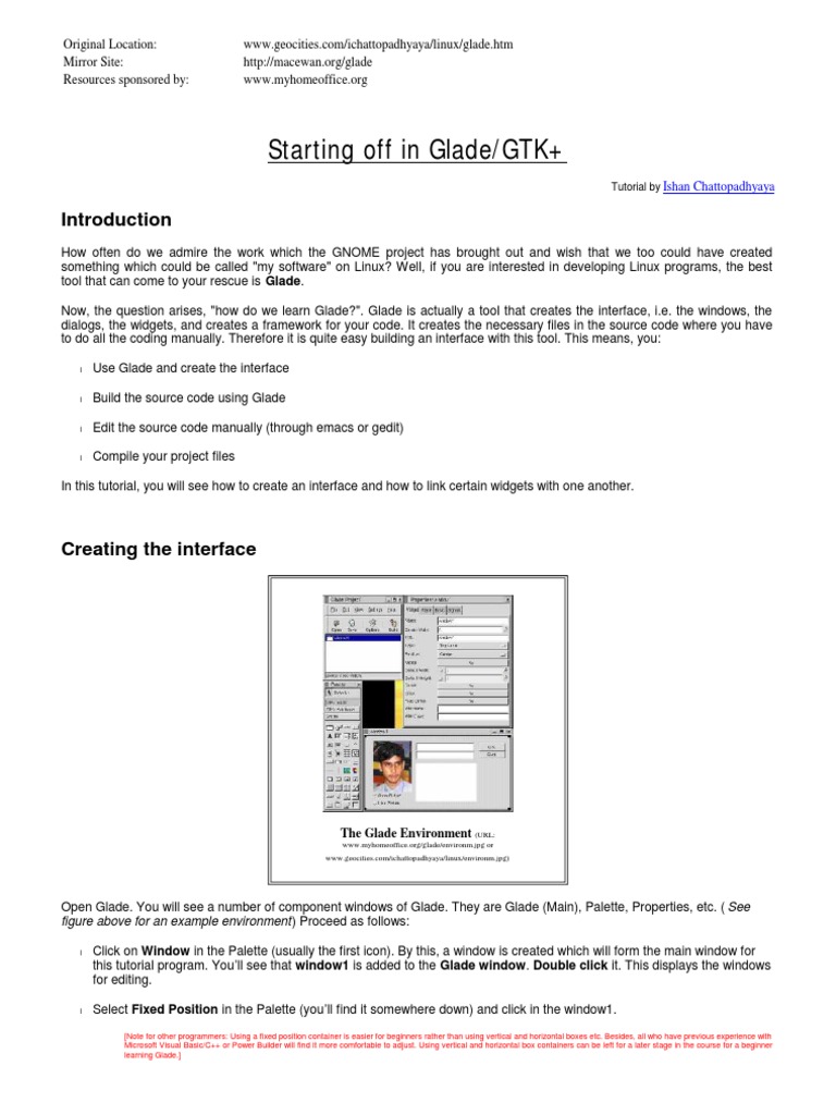 Glade Tutorial | PDF | Button (Computing) | Pointer (Computer Programming) Glade Tutorial | PDF | Button (Computing) | Pointer (Computer Programming)