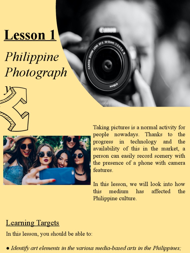 Lesson 1 - Philippine Photography | PDF