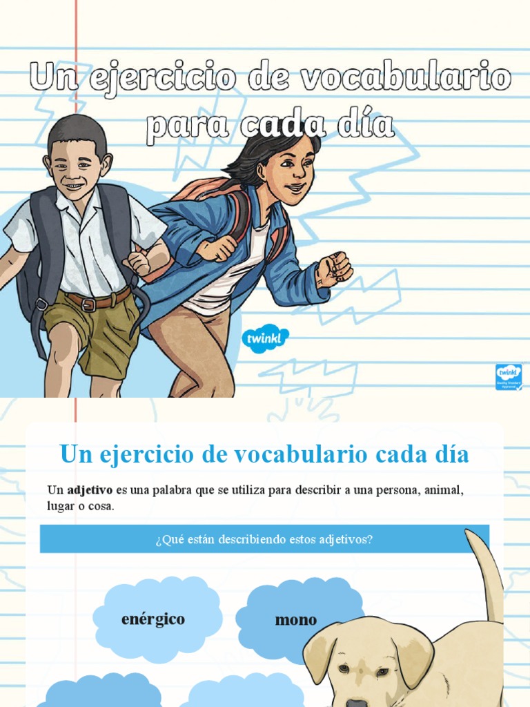 Es SL 2548215 Presentacin Un Ejercicio de Vocabulario para Cada Dia ...