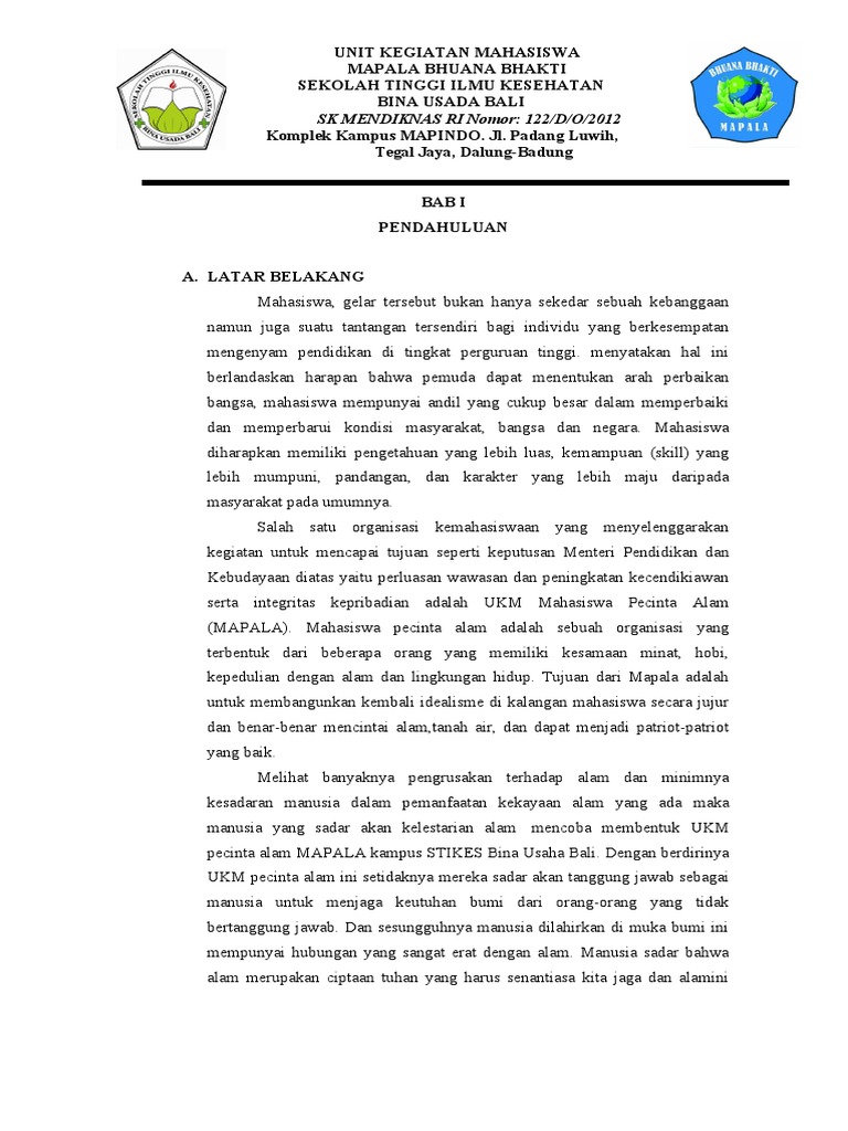 Proposal Pemira Mapala | PDF