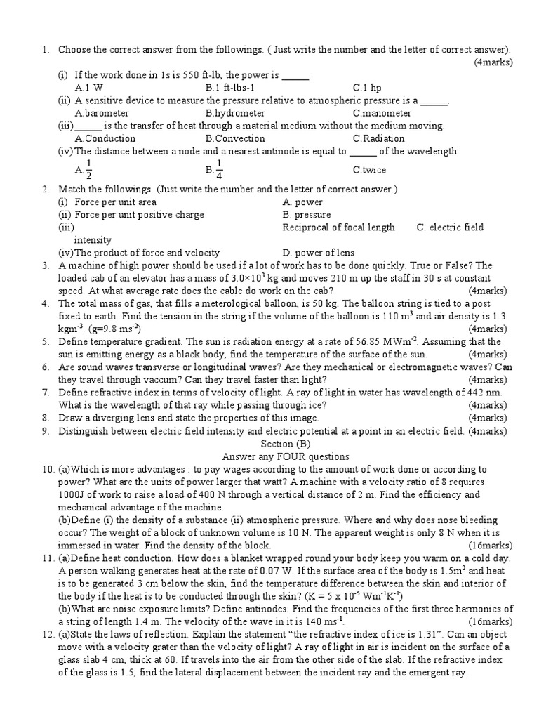 Grade 11 Old Curriculum | PDF | Waves | Refraction