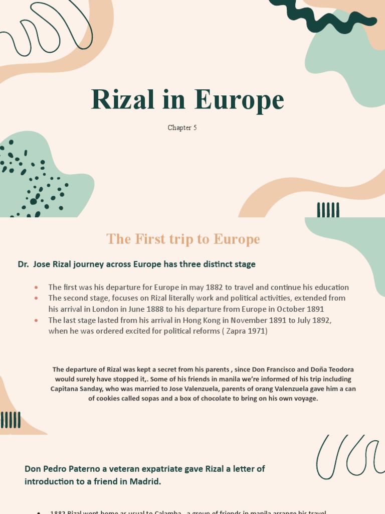 Chapter 5 Rizal in Europe | PDF