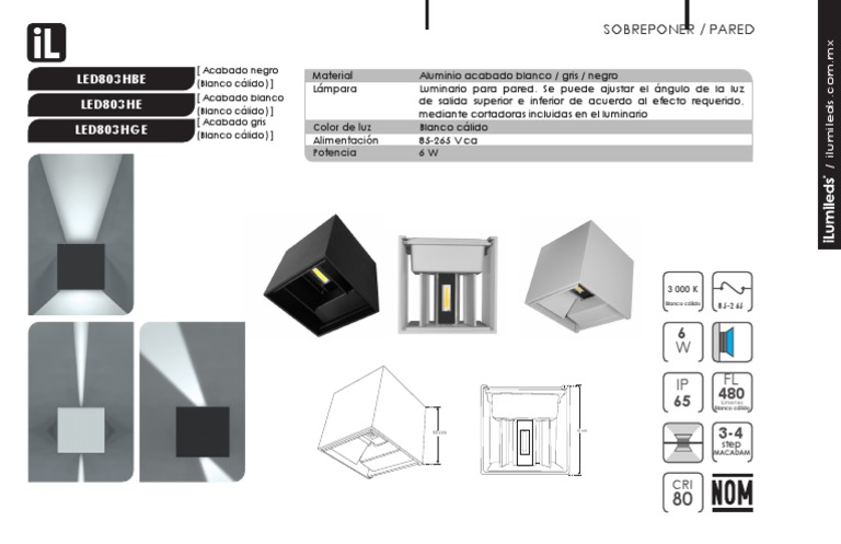 Led803hbe Led803he Led803hge | PDF | Ligero | Radiación electromagnética