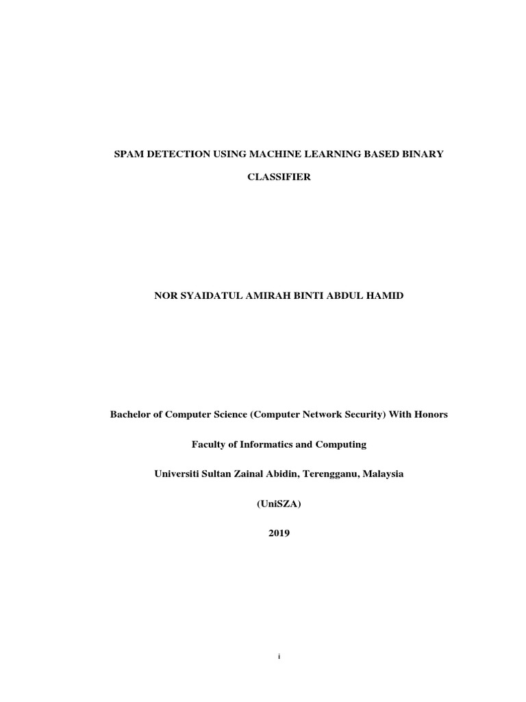 Real Time Spam Detection | PDF | Machine Learning | Statistical Classification