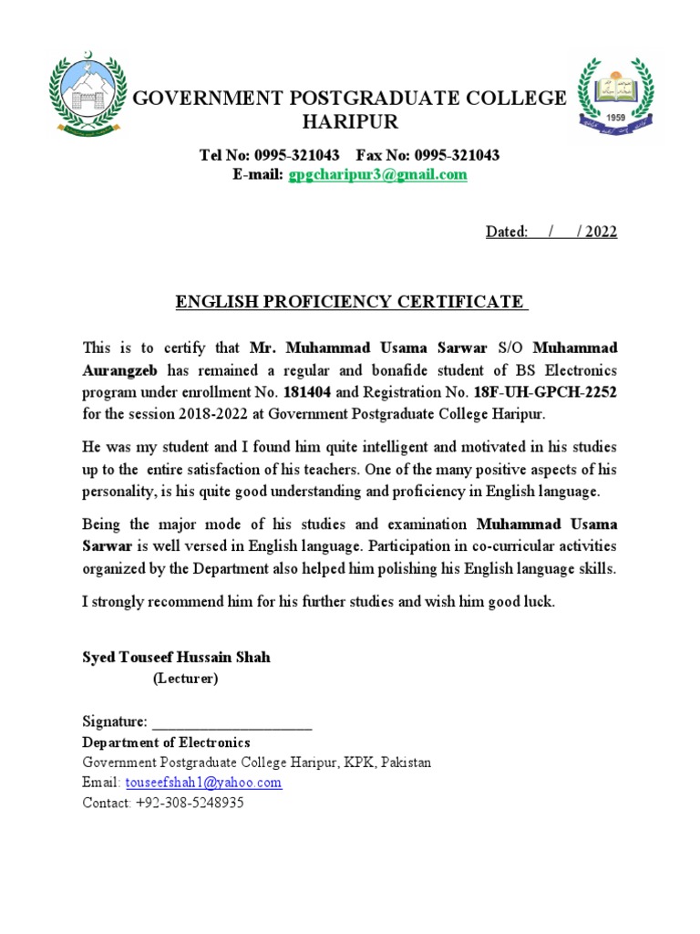 English Proficiency 2 | PDF