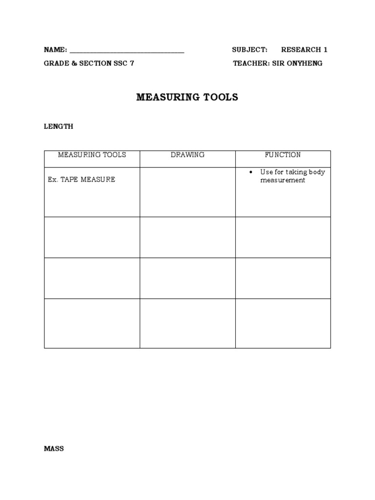 Activity Measuring Tool | PDF