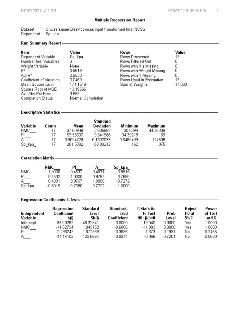 Analysis of Factors Influencing Sp_kpa_: An Exploration of the Relationship Between Sp_kpa_ and ...