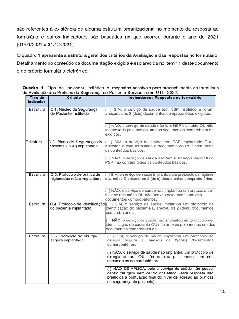 Check List | PDF | Unidade de Tratamento Intensivo (UTI) | Infecção