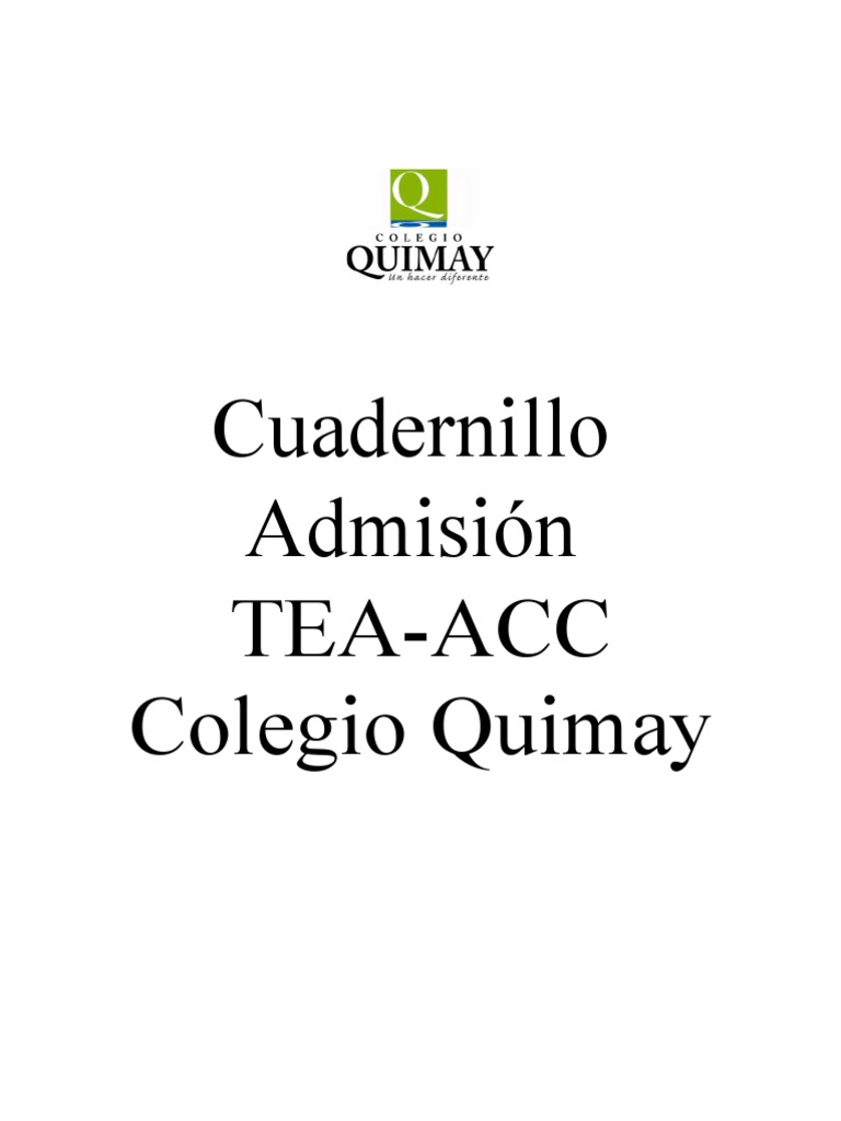 Cuadernillo TEA | PDF