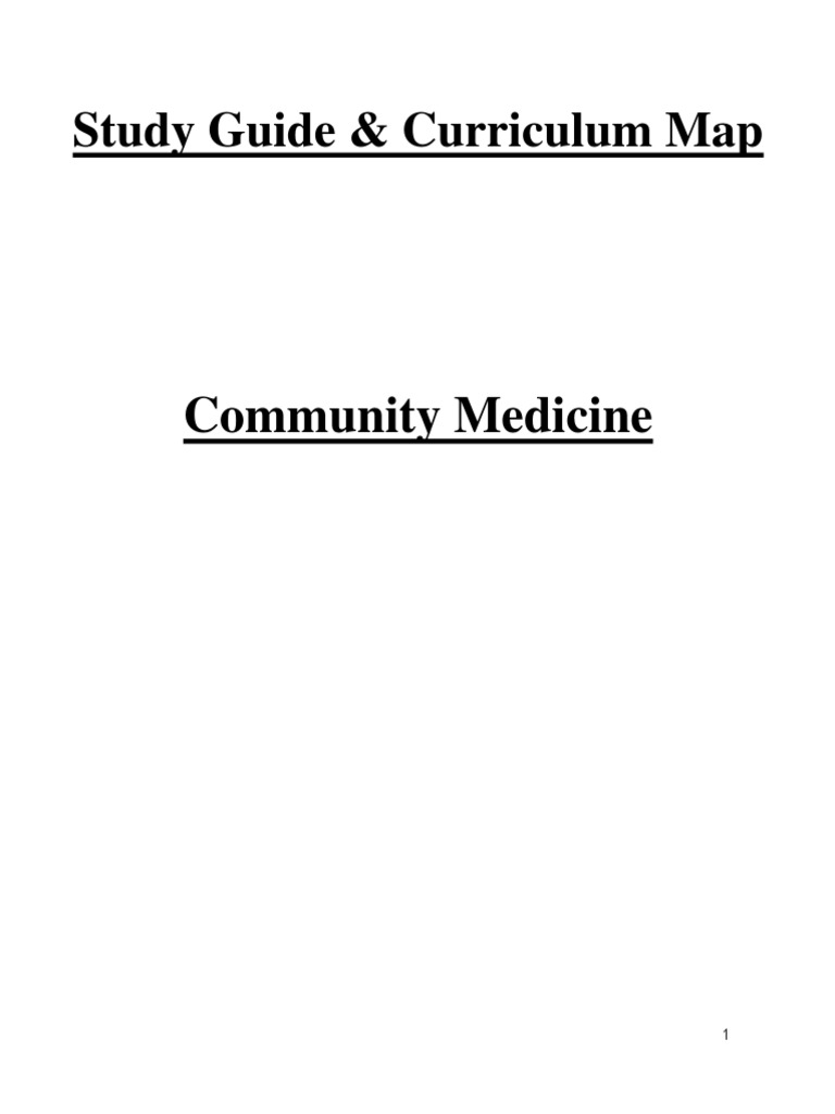 Study Guide 4th Year MBBS Community Medicine | PDF | Infection ...