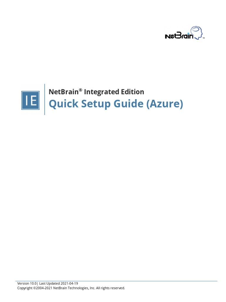 NetBrain Quick Setup Guide Azure | PDF | Microsoft Azure | Active Directory