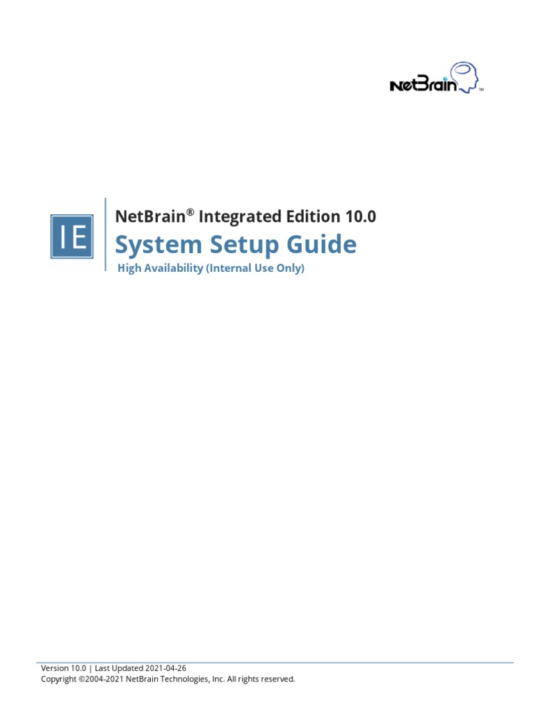 NetBrain System Setup Guide HA | PDF | World Wide Web | Internet & Web