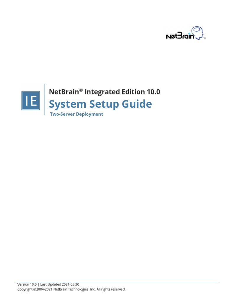 NetBrain System Setup Guide Two-Server Deployment | PDF | Installation (Computer Programs ...