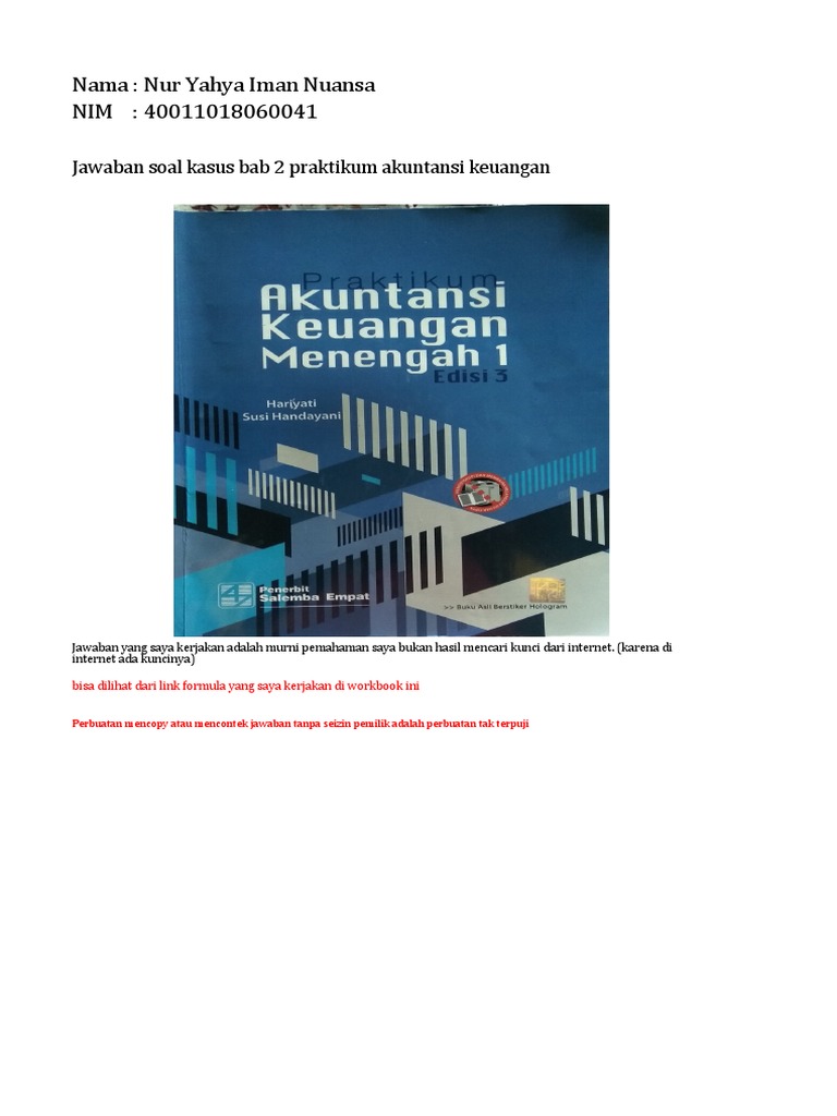 Nur Yahya Iman Nuansa - 40011018060041 - UTS PAK | PDF