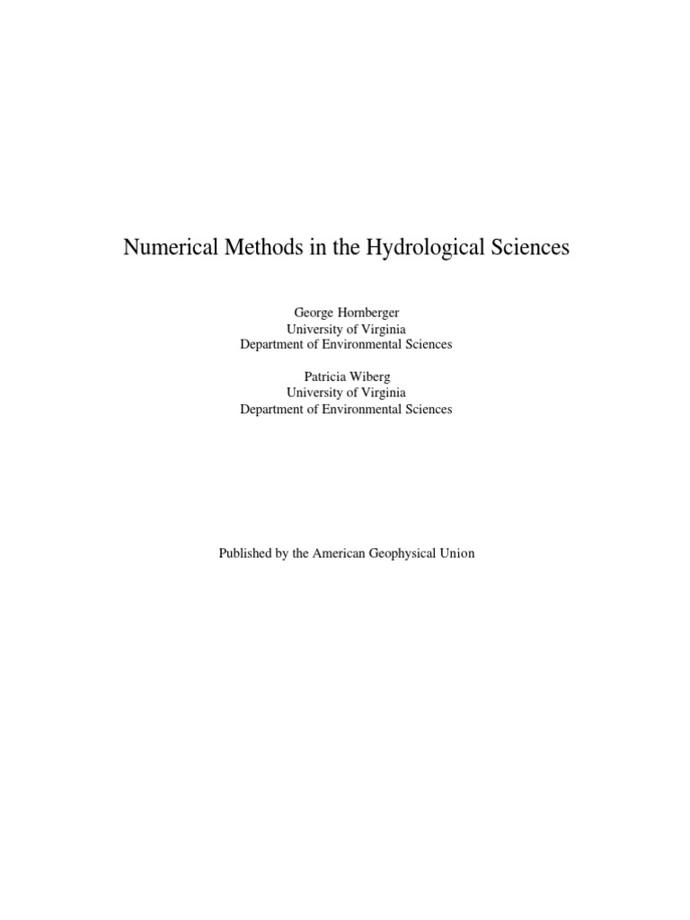 Numerical Methods in The Hydrological Sciences | PDF | Matrix (Mathematics) | Numerical Analysis