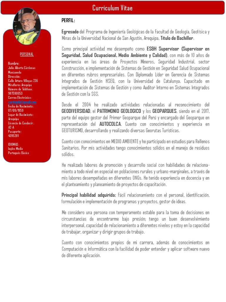 CV Julio Cardenas 2022 Ok | PDF | Business
