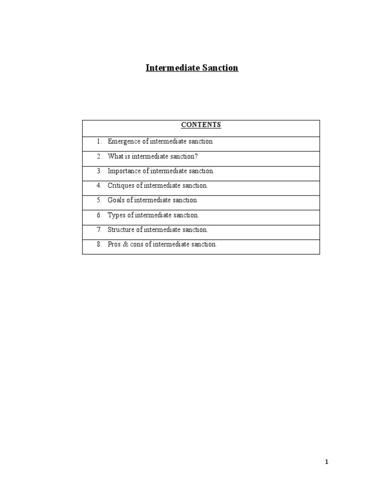 Intermediate Sanction | Download Free PDF | Prison | Crime & Violence