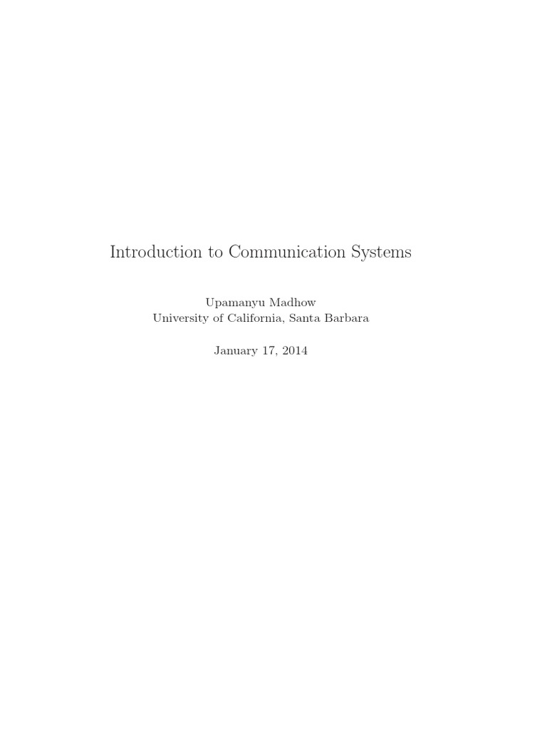 Introduction To Communication Systems | PDF | Data Compression | Modulation