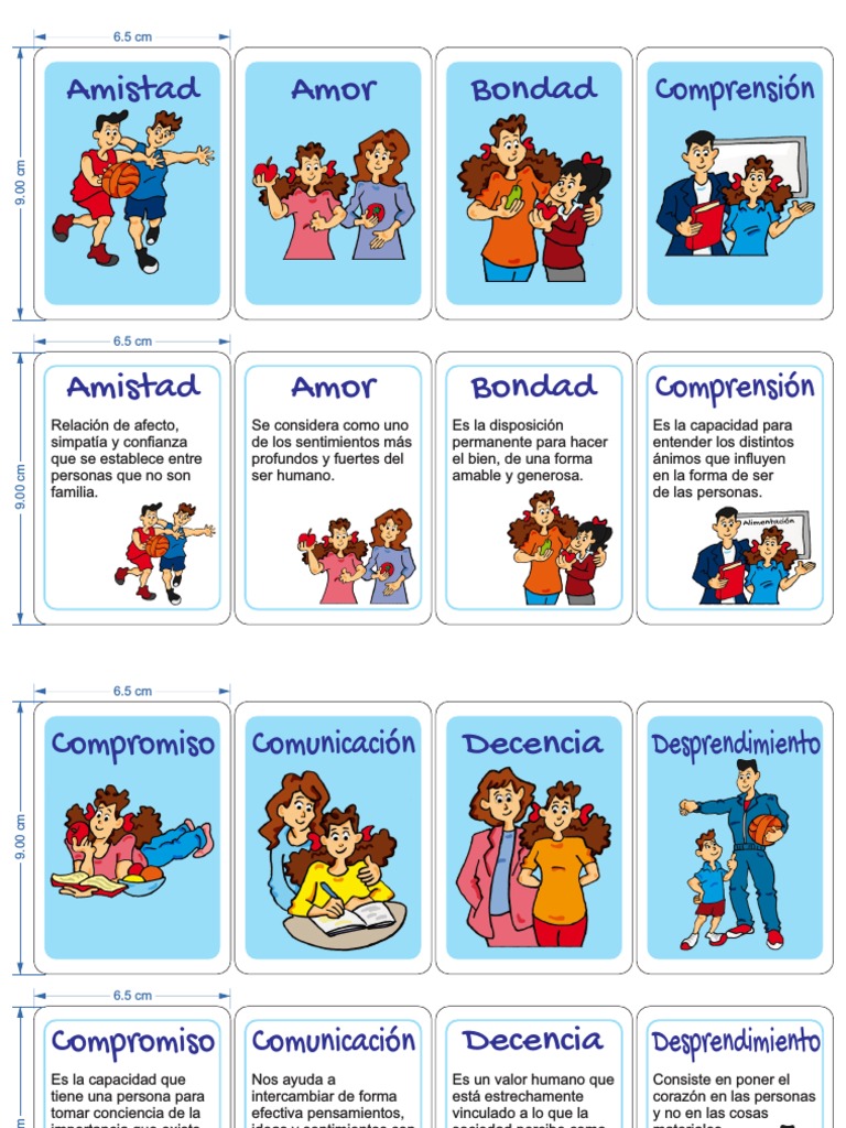 Memorama Actitudes y Valores 2 | PDF | Amor | Tolerancia