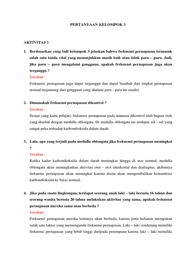 Pertanyaan Kelompok 3 | PDF