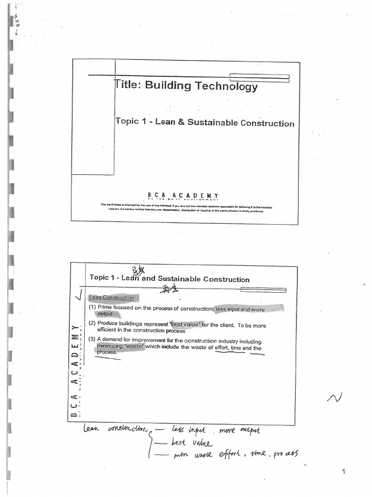 (BCA) Building Techanology | PDF