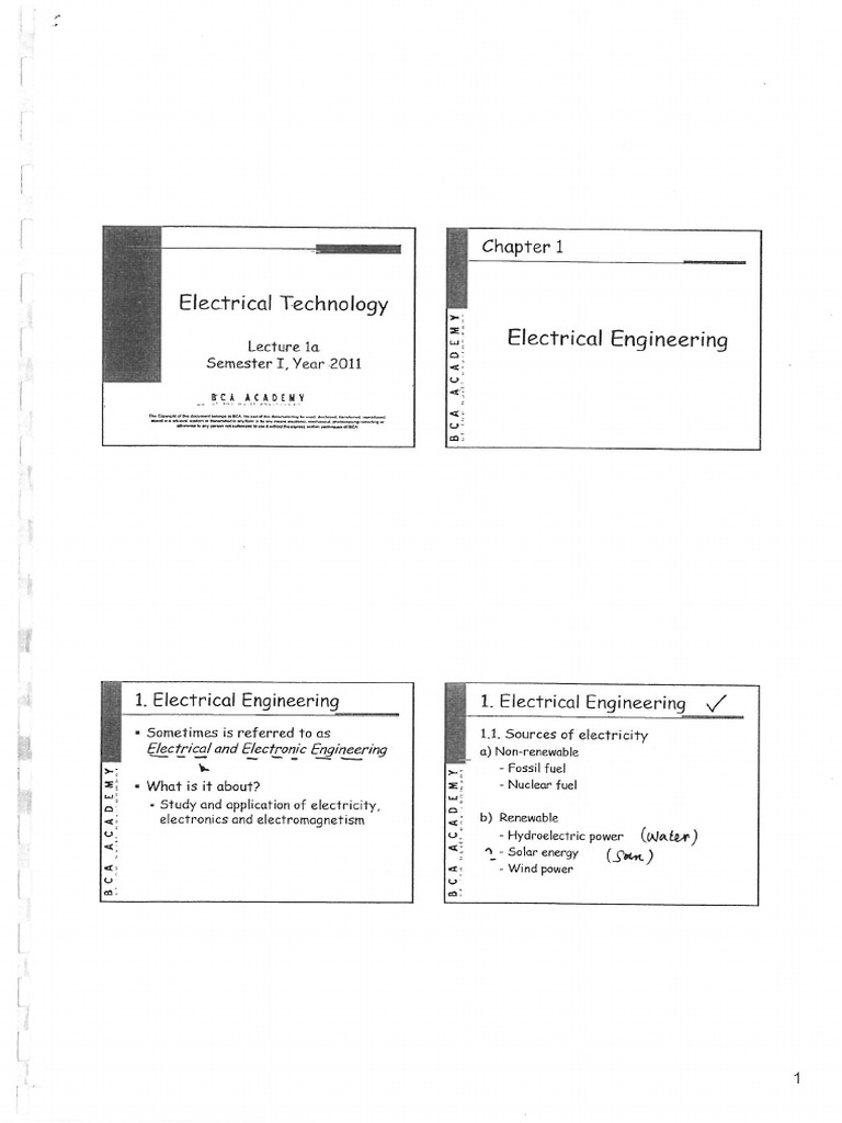 (BCA) Electrical | PDF