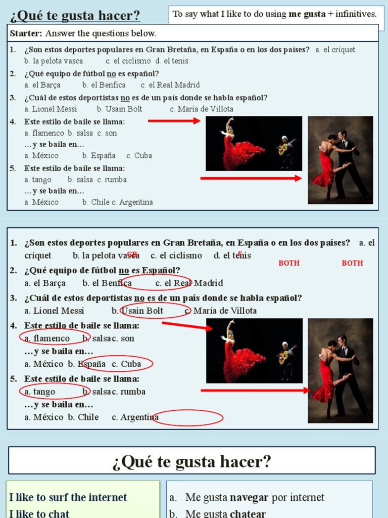 Que Te Gusta Hacer | PDF