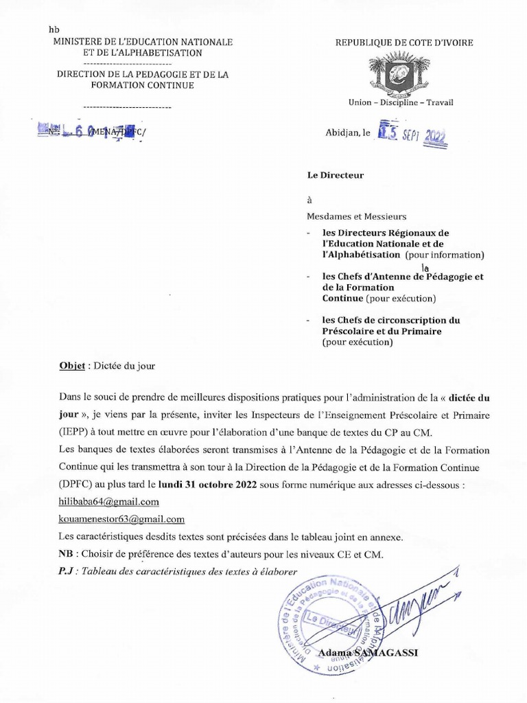 Dictée Du Jour | PDF