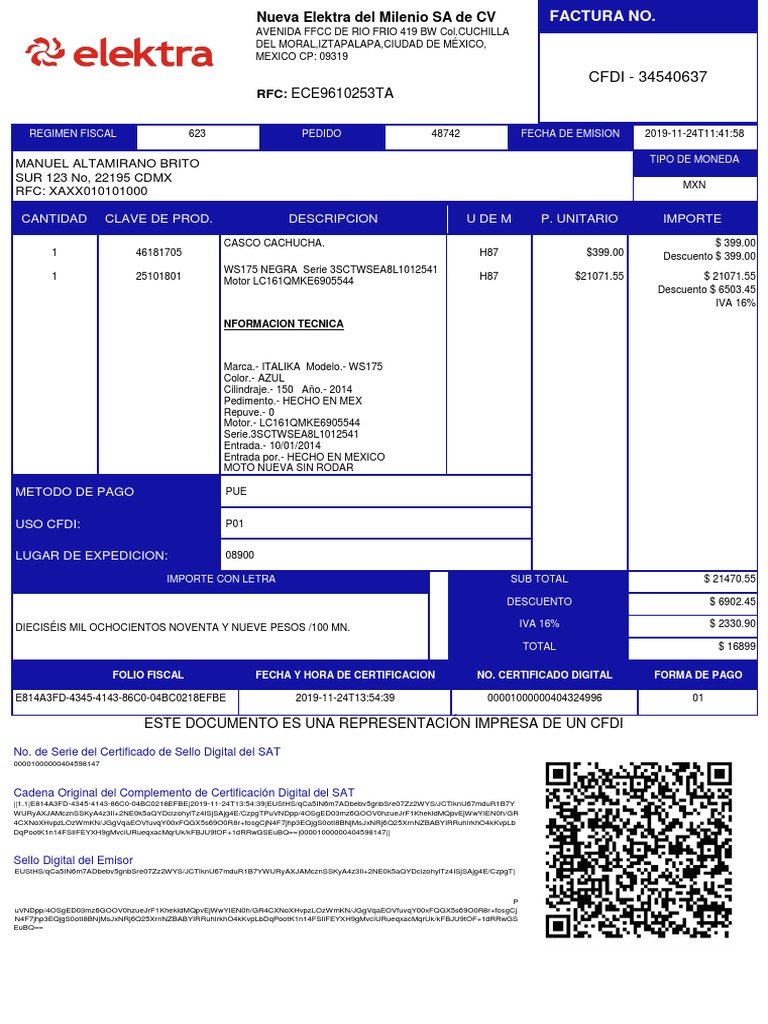 fACTURA WS 175 | PDF