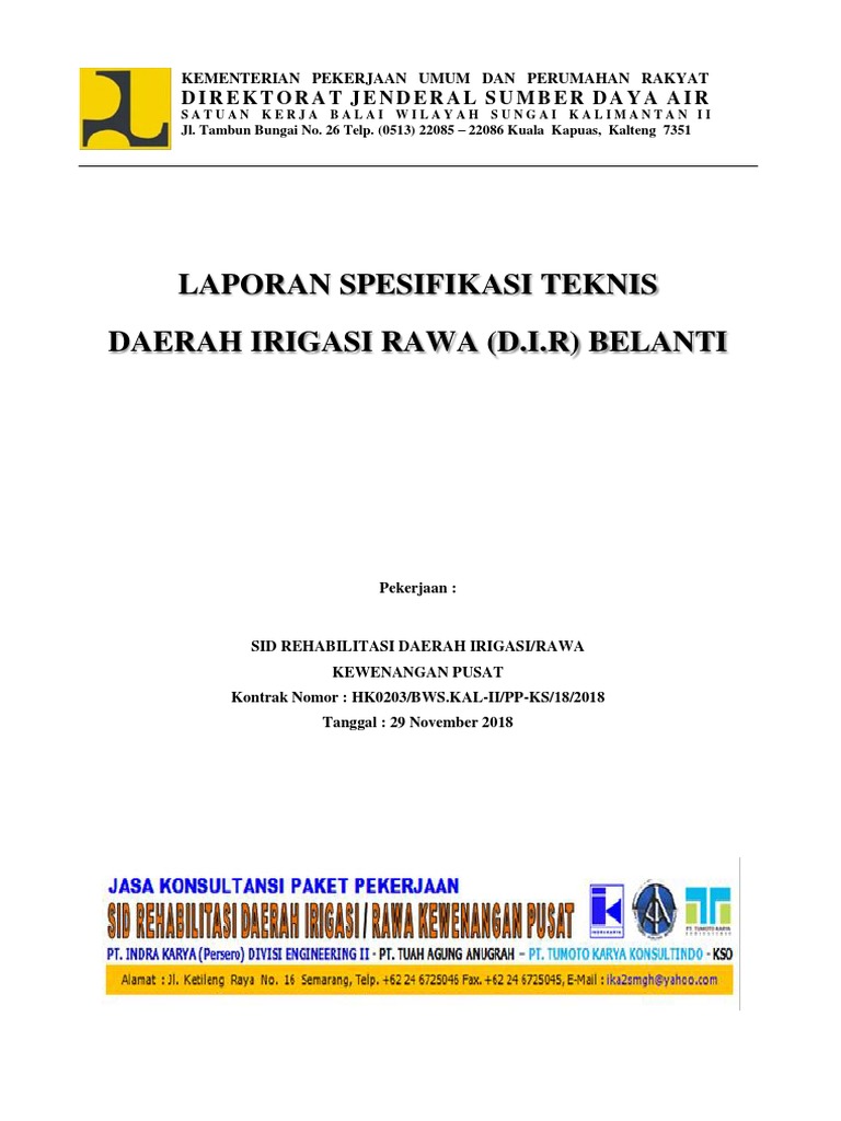 Laporan Spektek Kalsel Dir Belanti Fix | PDF