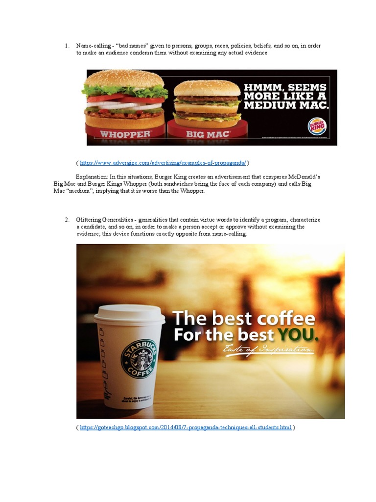 Types of Propaganda Techniques | PDF