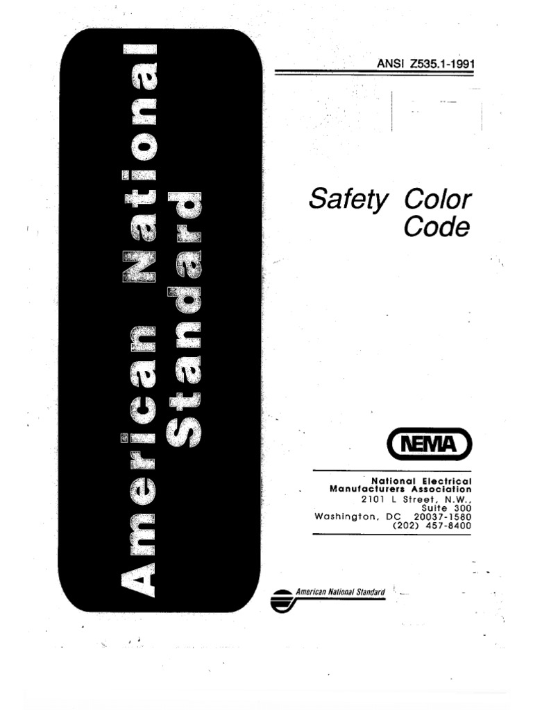 ANSI Z535.-1991-Safety Color Code | PDF