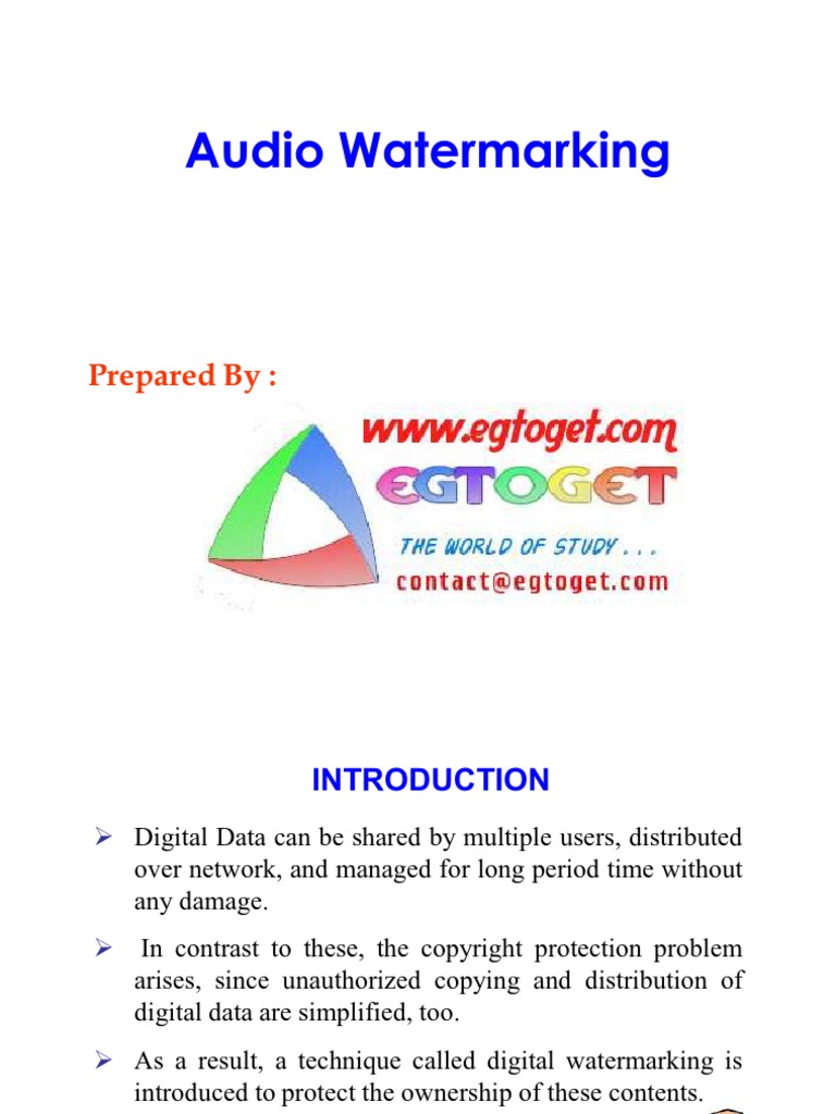 Audio Watermarking | PDF | Digital Audio | Signal Processing