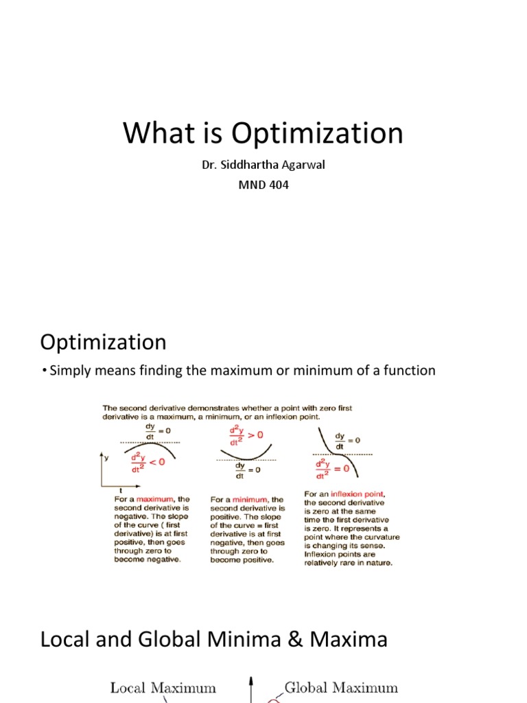 2e - What Is Optimization | PDF | Maxima And Minima | System